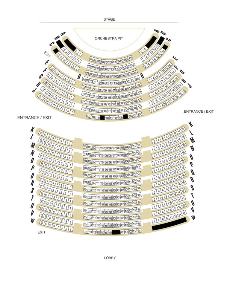 OBT Seating Chart - Removed Seats - Shenandoah Summer Music Theatre